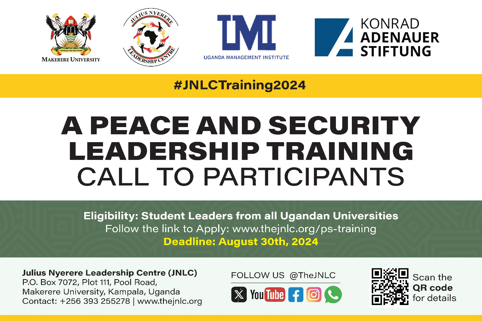 A PEACE AND SECURITY LEADERSHIP TRAINING - CALL TO PARTICIPANTS ...